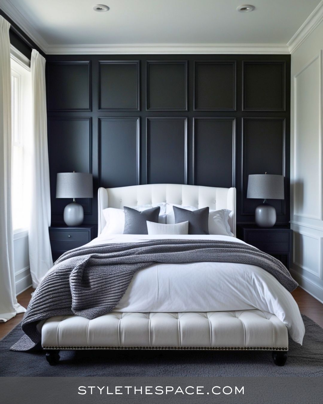 Black White Gray Bedroom