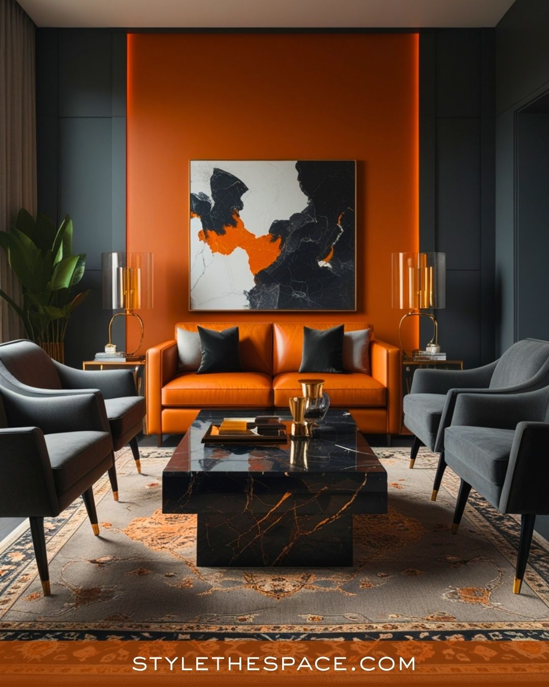 28 Beautiful Burnt Orange Living Room Ideas That Instantly Elevate Your ...