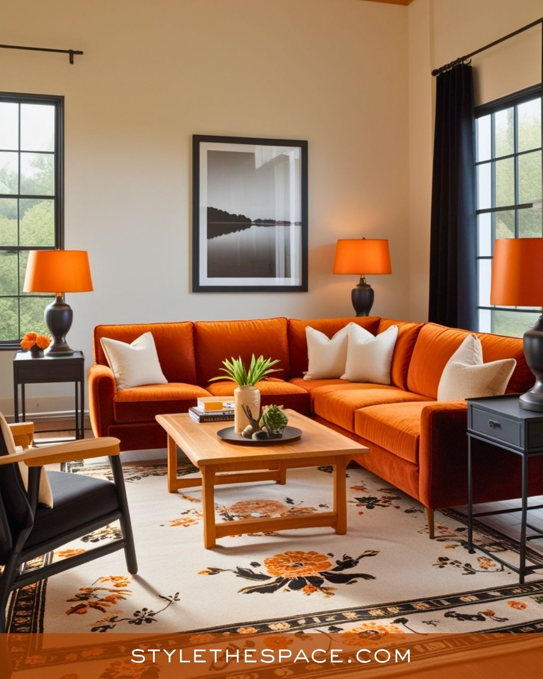28 Beautiful Burnt Orange Living Room Ideas That Instantly Elevate Your ...