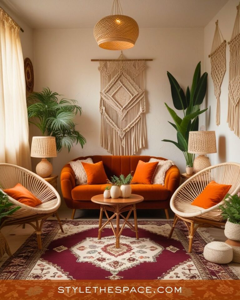 28 Beautiful Burnt Orange Living Room Ideas That Instantly Elevate Your ...