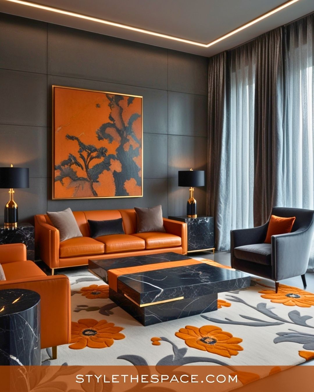 28 Beautiful Burnt Orange Living Room Ideas That Instantly Elevate Your ...