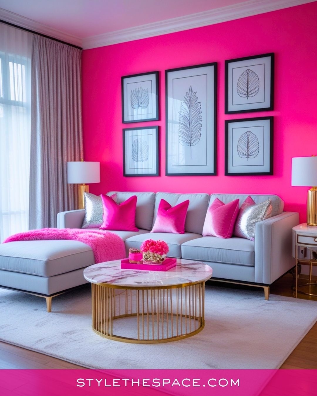 27 Pink Living Room Ideas You’ll Want to Copy Right Now - Style The Space