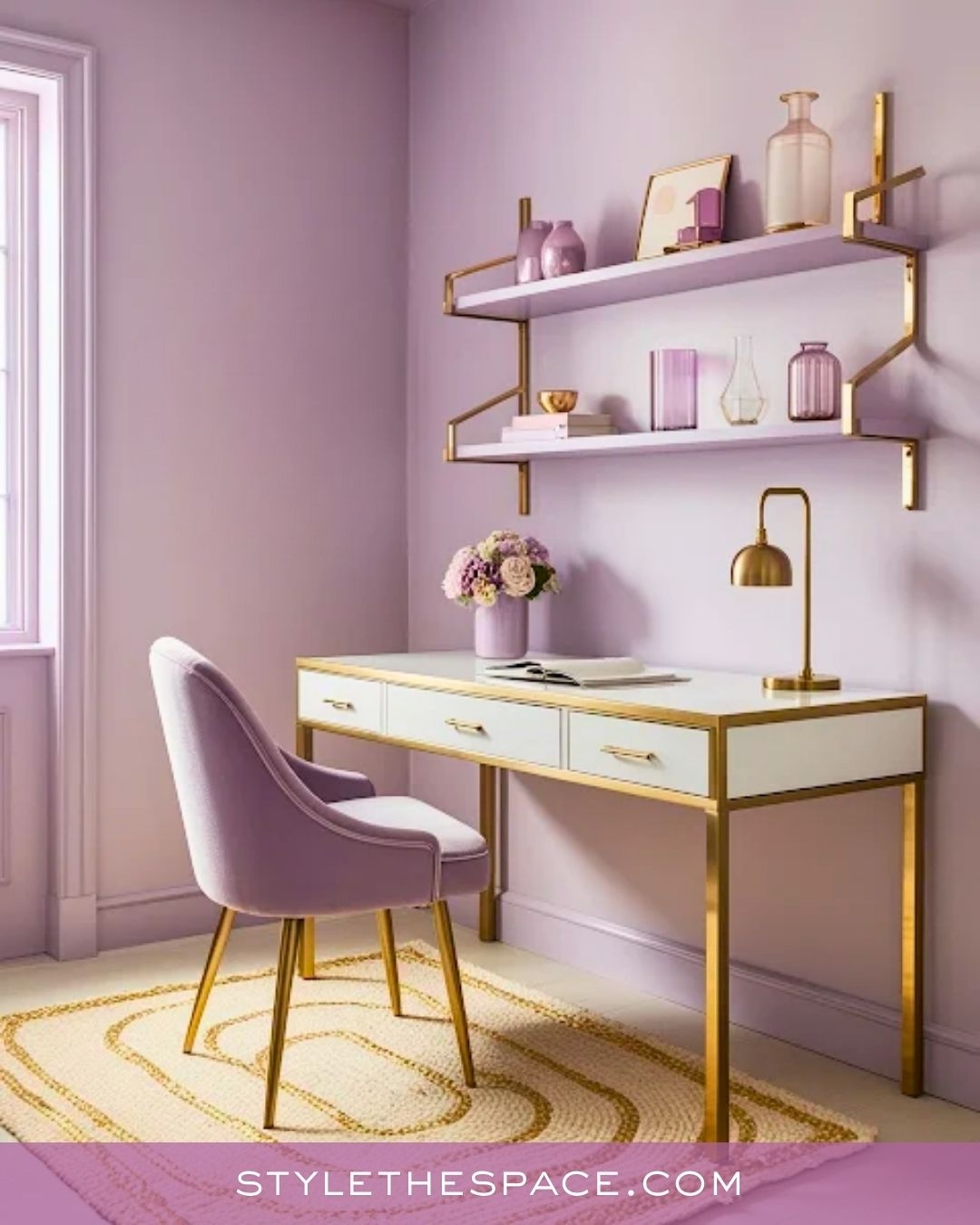 29 Gorgeous Purple Home Office Ideas That Make Working From Home a Joy ...