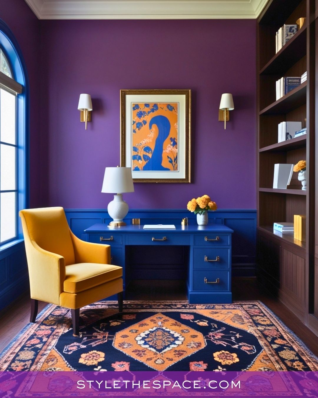 29 Gorgeous Purple Home Office Ideas That Make Working From Home a Joy ...