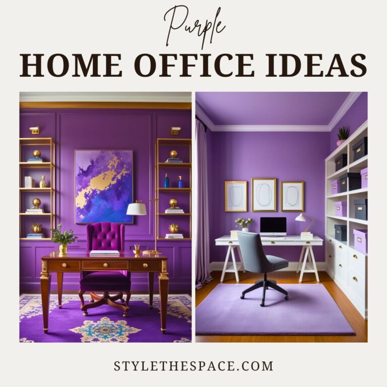29 Gorgeous Purple Home Office Ideas That Make Working From Home a Joy ...