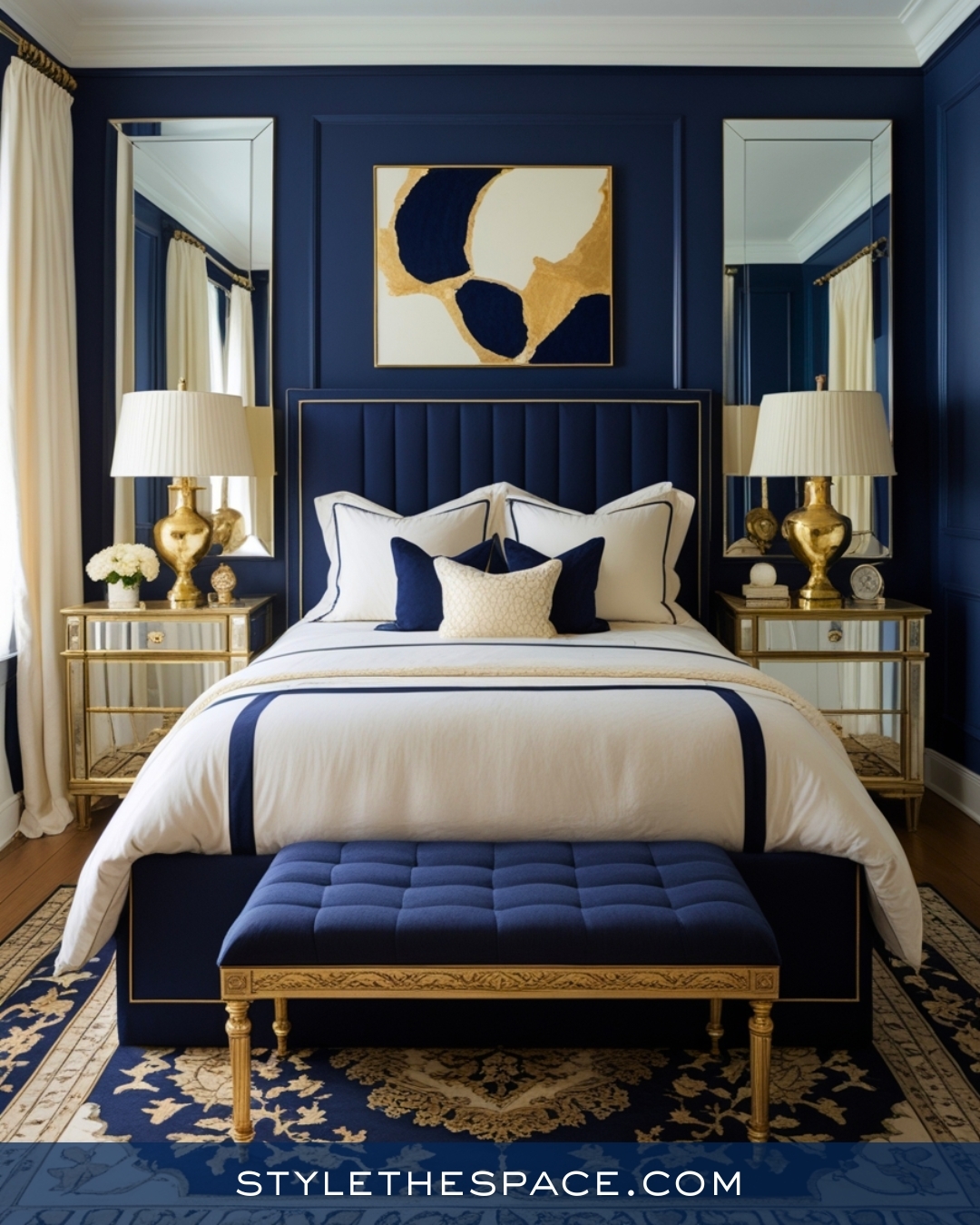 32 Navy Blue Bedroom Ideas That Feel Calm, Stylish and Timeless - Style ...