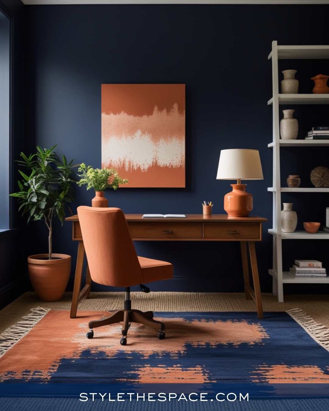 28 Navy Blue Home Office Ideas That Feel Stylish, Calm, and Timeless ...