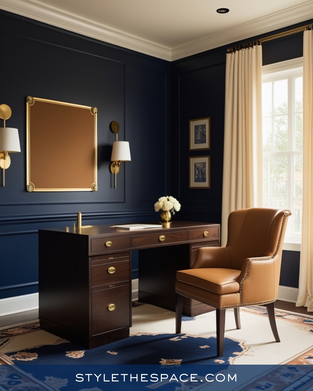 28 Navy Blue Home Office Ideas That Feel Stylish, Calm, and Timeless ...