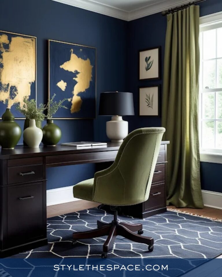 28 Navy Blue Home Office Ideas That Feel Stylish, Calm, and Timeless ...